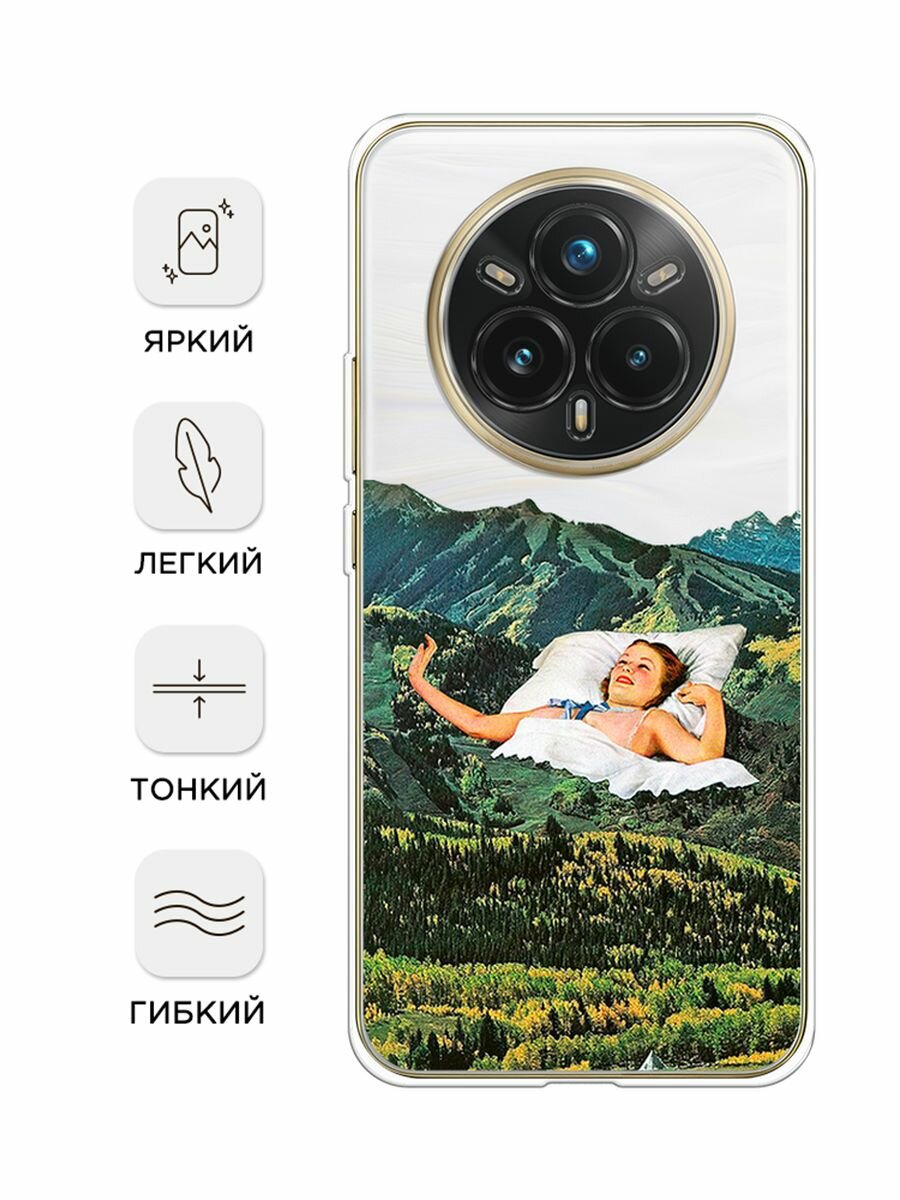 Чехол на Realme 14 Pro+ / Реалми 14 Про+ с принтом Good morning, my darling, прозрачный — фото 1
