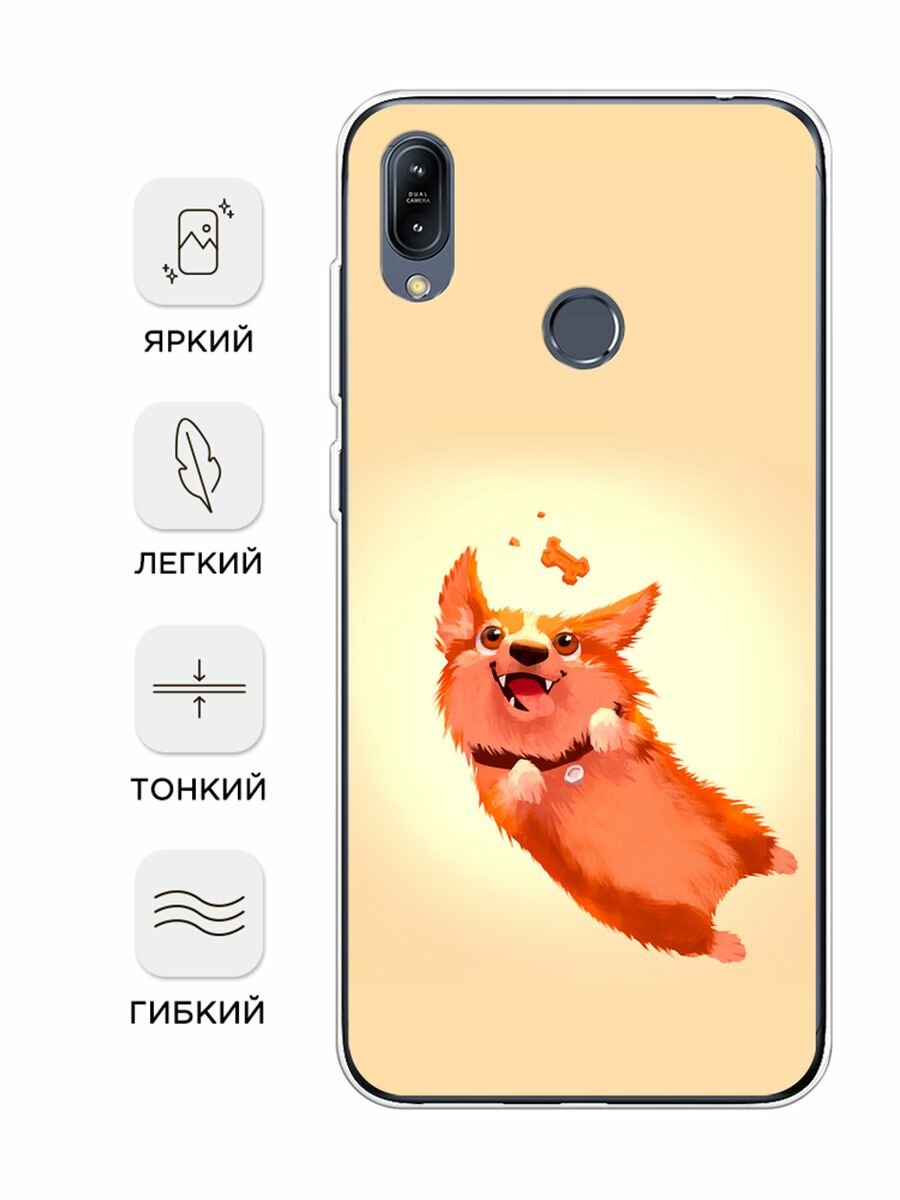 Чехол на Asus Zenfone Max M2 ZB633KL / Асус Зенфон Макс М2 ZB633KL с принтом Корги печенька — фото 1