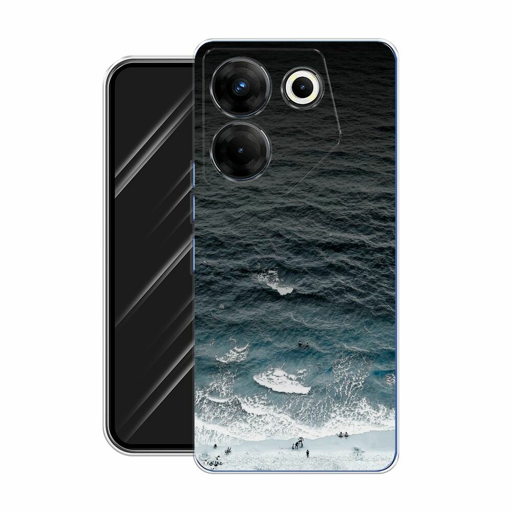 Чехол на Tecno Camon 20 Pro 5G / Текно Камон 20 Про 5G с принтом Волны на море — фото 1