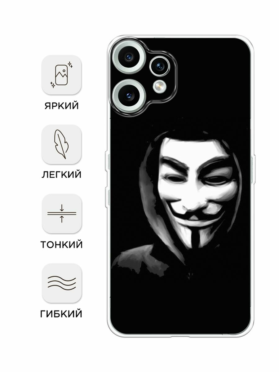 Чехол на CMF Phone 2 Pro / CMF Фон 2 Про с принтом "Анонимус" — фото 1