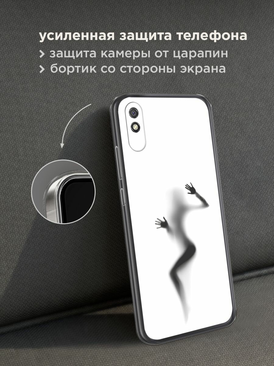 Чехол на Xiaomi Redmi 9A / Сяоми Редми 9А с принтом "Девушка в душе" — фото 1