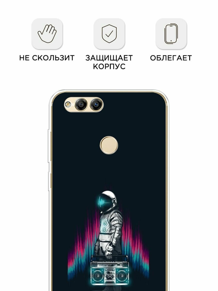 Чехол на Honor 7X / Хонор 7Х с принтом "Космическая вечеринка" — фото 1