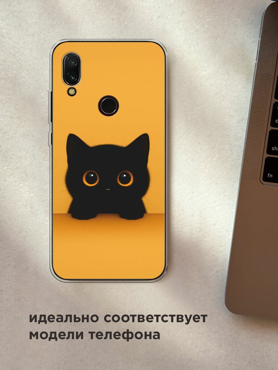 Чехол на Xiaomi Redmi 7 / Сяоми Редми 7 с принтом "Контрастный котик" — фото 1