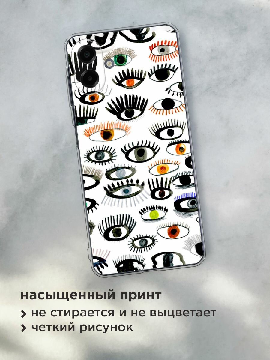 Чехол на Samsung Galaxy A07 / Самсунг А07 с принтом "Глаза акварель" — фото 1