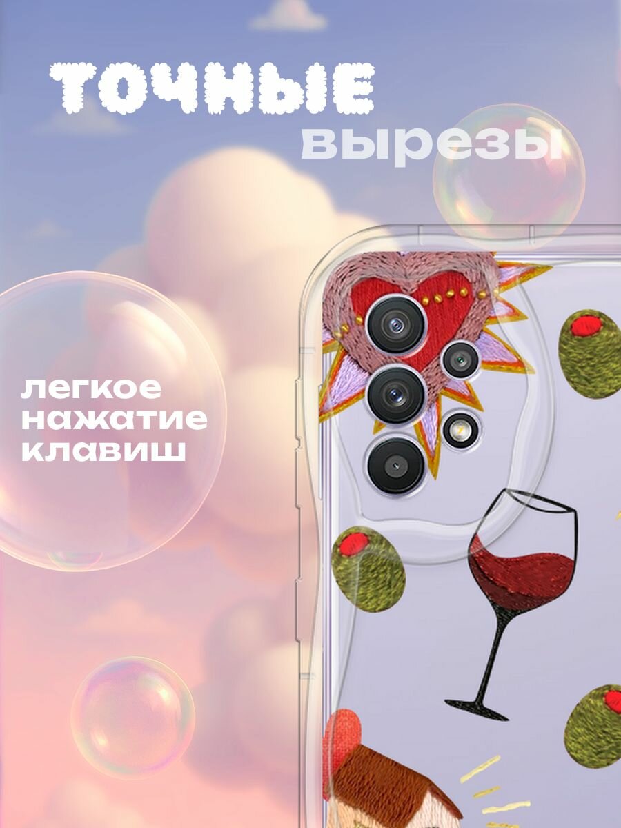 Чехол на Samsung Galaxy A32 / Самсунг А 32 с принтом "Ниточный коллаж" — фото 1