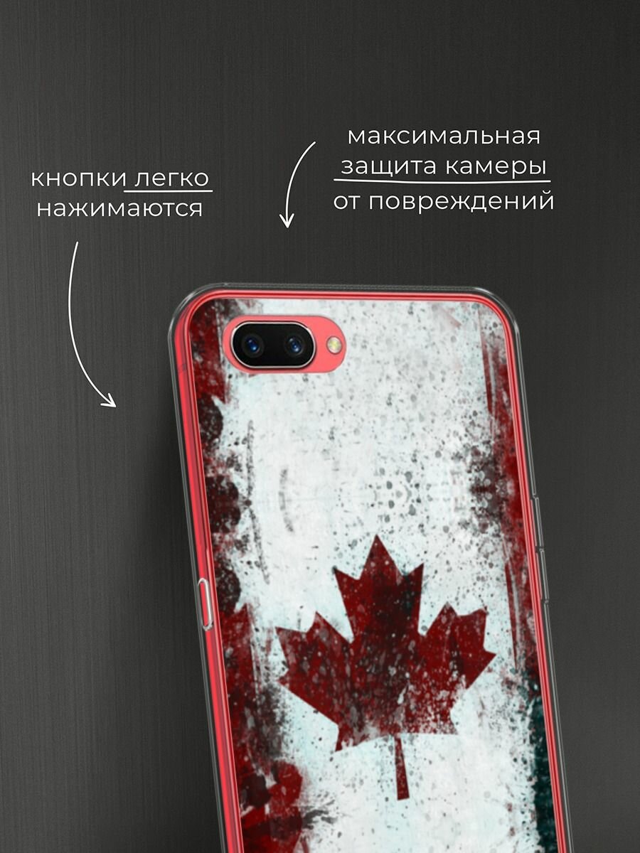 Силиконовый чехол на Oppo A3s / Oppo A3s с принтом "Канада" — фото 1