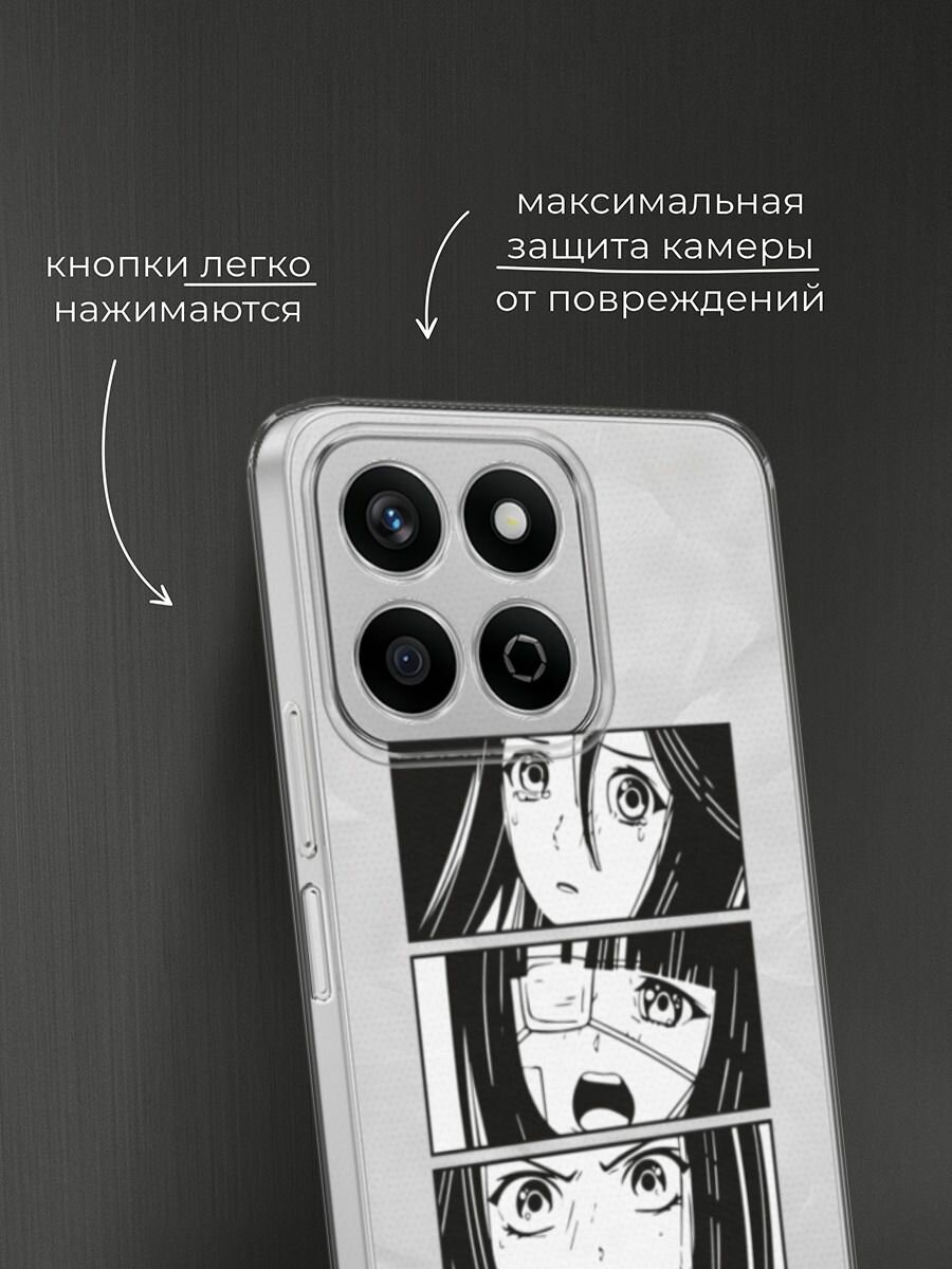 Чехол на Honor X7c / Хонор X7c с принтом "Tokyo girls", прозрачный — фото 1