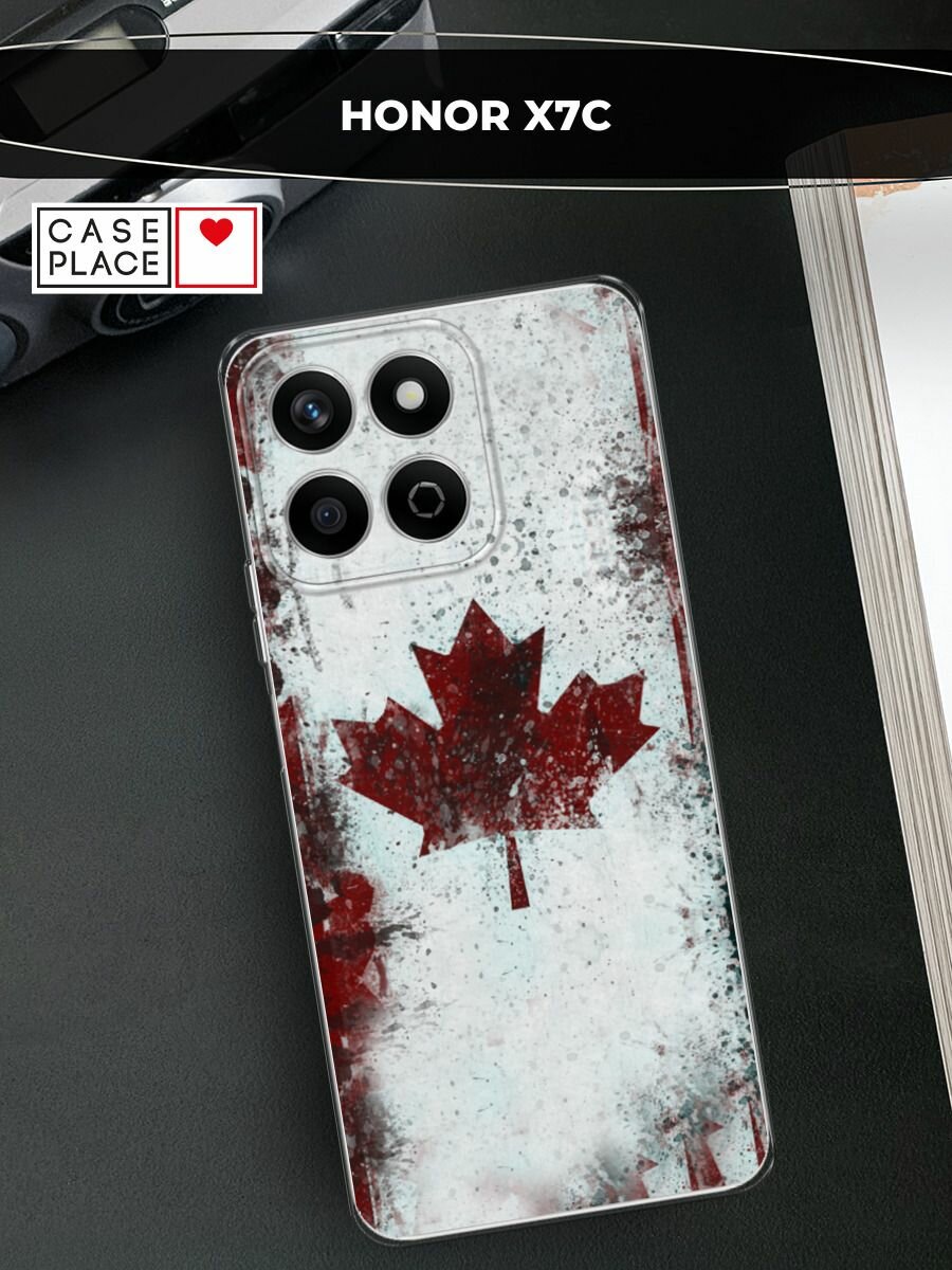 Силиконовый чехол на Honor X7c / Хонор X7c с принтом "Канада"
