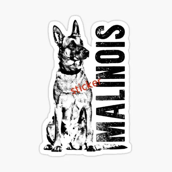 Наклейка "Malinois On Board 52" на авто