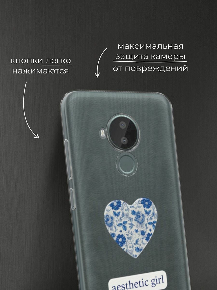 Чехол на Nokia C30 / Нокия C30 с принтом "Aesthetic girl" — фото 1