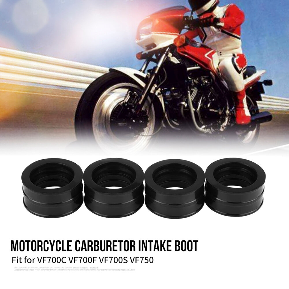 4 штуки Карбюраторная Труба Впуска для Мотоцикла Honda VF700C VF700F VF700S VF750, Материал Пластик, Цвет Черный, Размер 5.5*2.6см