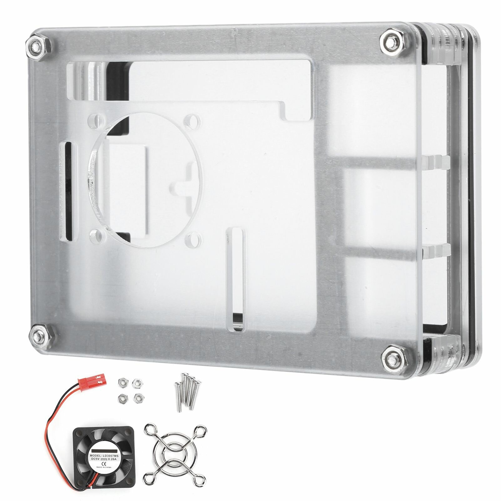 Акриловый корпус для Raspberry Pi 4B (9 слоев, с кулером)