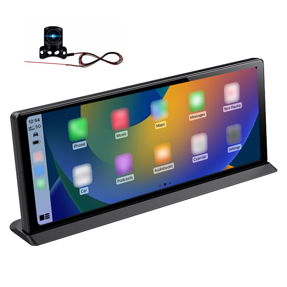 11.3 дюймовый экран 4K автомобильный DVR с функцией Carplay, автомобильный MP5 плеер, видеорегистратор 1080P, черный цвет, разрешение 1440*540, 12 млн пикселей, поддержка карт памяти до 256G, двойная камера, WiFi, Mirrorlink, АUX, контроль голосовым