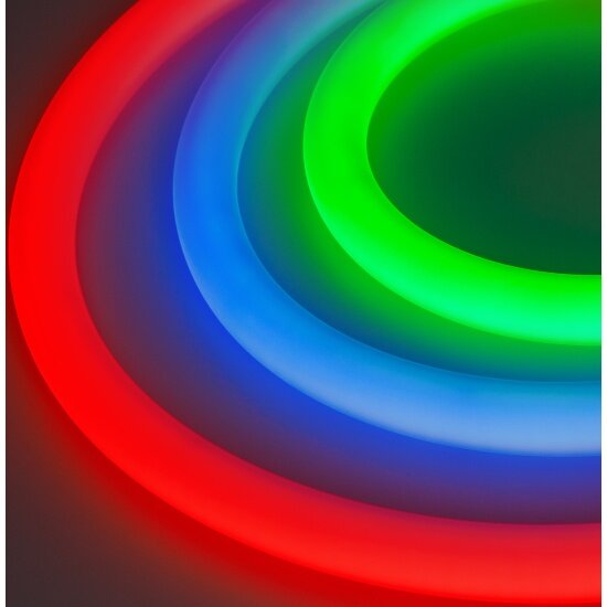 Лента герметичная Arlight MOONLIGHT-BLACK-TOP-G280-D25mm 24V RGB 360deg (14.4 W/m, IP65, 1m, wire x1) (, Вывод прямой, 3 года)