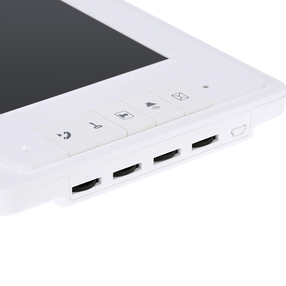 7-дюймовая проводная видеодомофонная система с indoor-монитором и наружной камерой, поддержка разблокировки, инфракрасный ночной просмотр, дождеводонепроницаемая для домашнего видеонаблюдения