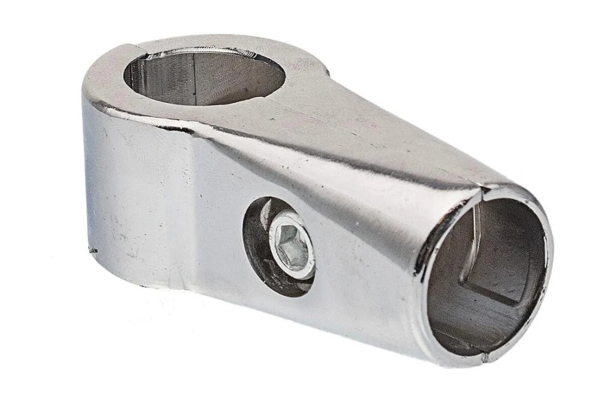 Tech-Krep Т-образный соединитель для двух труб, хромированное покрытие, упаковка 4 шт