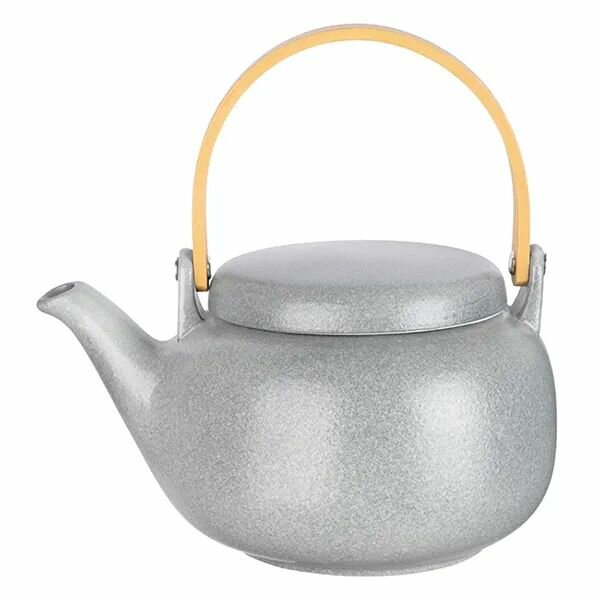Чайник заварочный Сейко фарфор 1,05л , H10, B15см серый. Kunstwerk