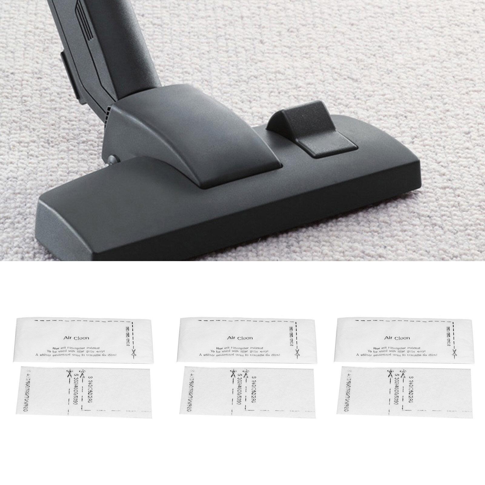 Комплект из 10 комплектов волоконного фильтра, аксессуары для пылесоса, подходят для серии Miele FJM GN, белый