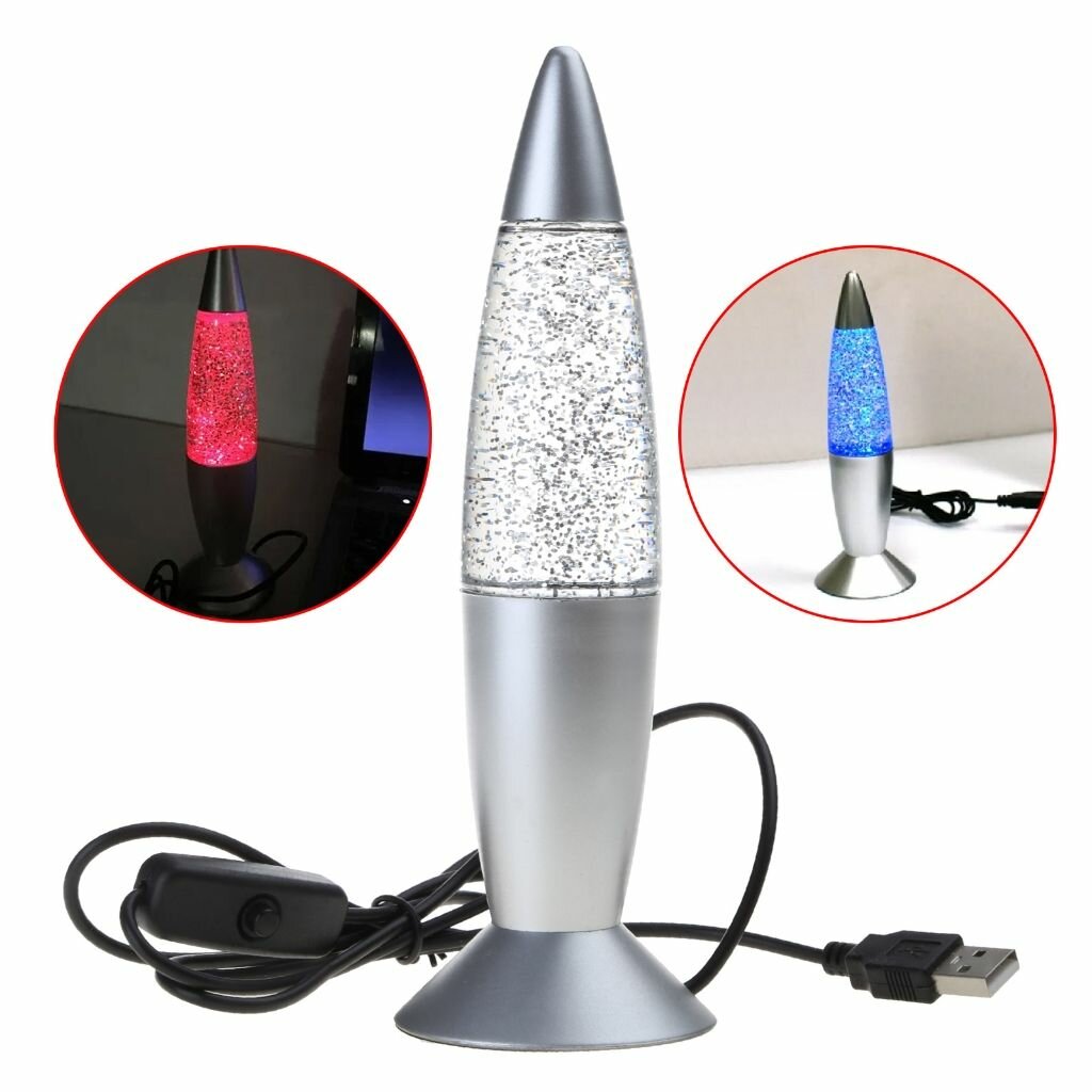 Лавовые ракетные фонари с USB-питанием, светодиодные ночные светильники для вечеринок, комнат, мигающие огни, подарки для детей