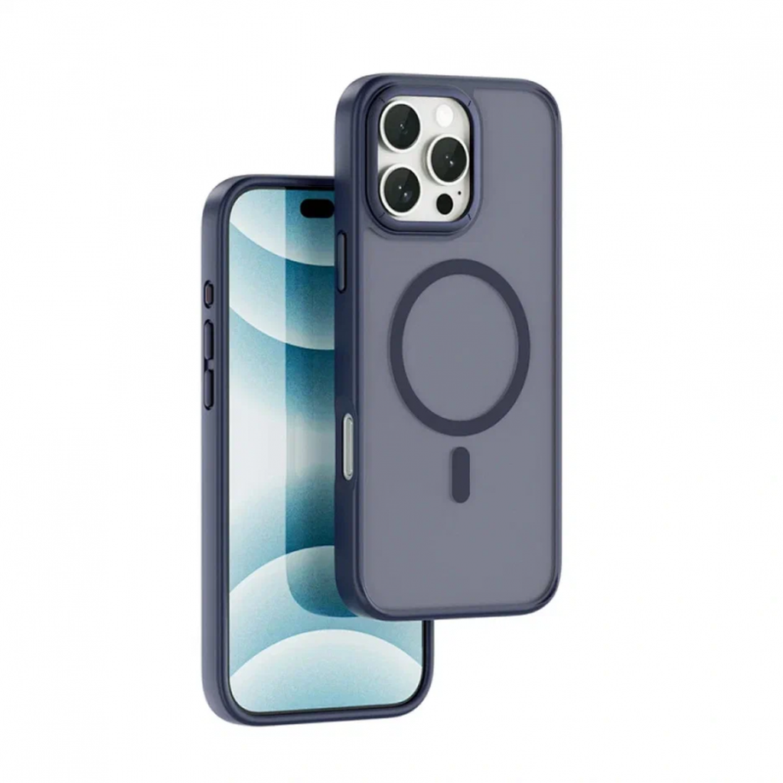 Чехол для Iphone 16 Pro WIWU iShield Armor Pro MagSafe (Blue)