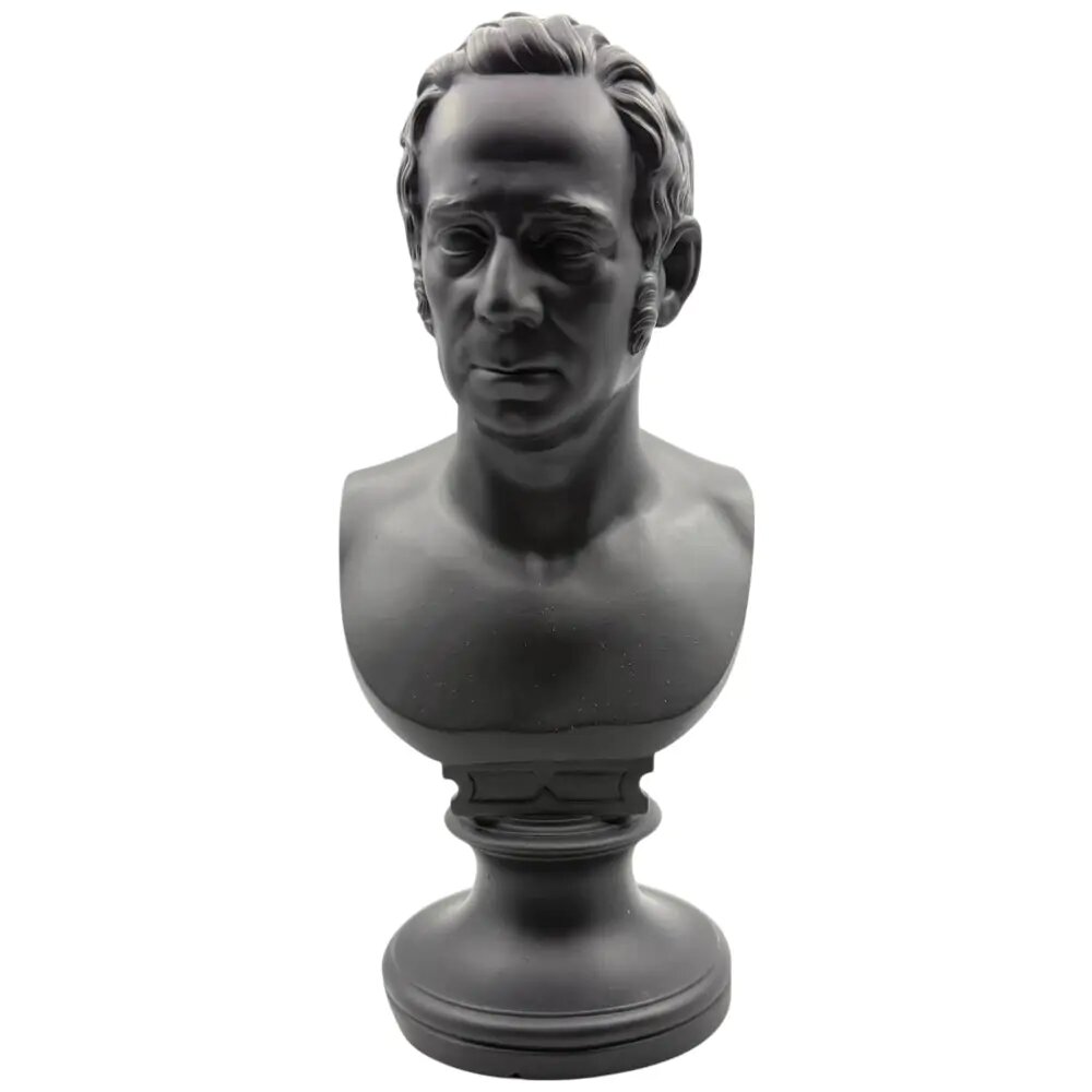 Силуминовый бюст немецкого политика, общественного деятеля 1843 г. I. Deneys, Российская империя