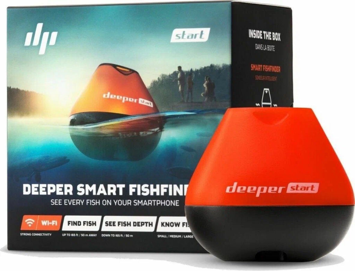 Беспроводной эхолот для рыбалки Deeper Start 4779032950428, оранжевый/черный