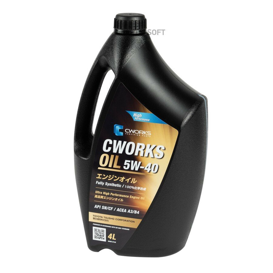 CWORKS A130R3004 Масло моторное CWORKS OIL 5W-40 A3/B4 4L