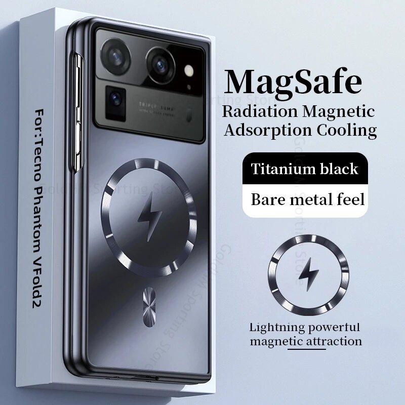 Чехол Magsafe для Tecno Phantom V Fold2, черный