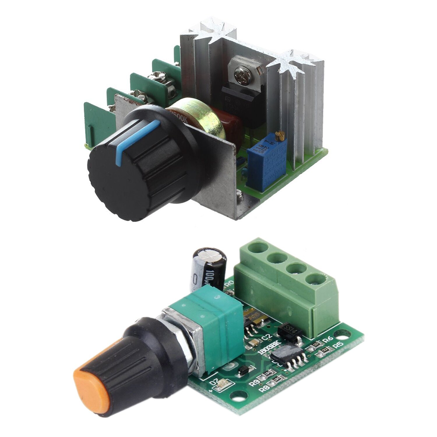 Шт. высокомощный 2000 Вт SCR регулятор напряжения диммеры и 1 шт. напряжение постоянного тока 1,8 В 3 В 5 В 6 В 12 В 2 А регулятор скорости двигателя