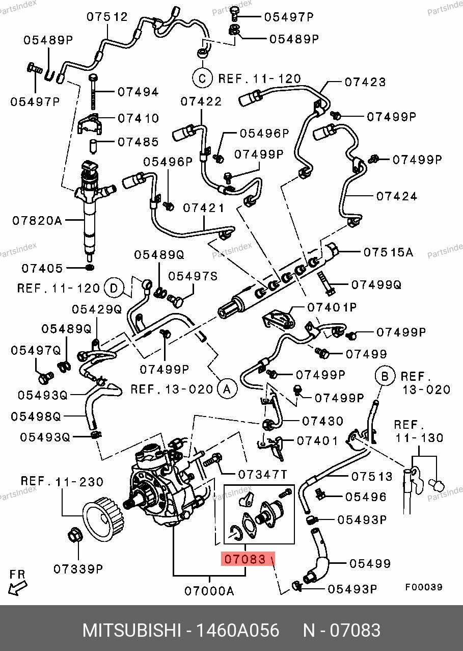 Клапаны ТНВД, комплект, MITSUBISHI 1460A056