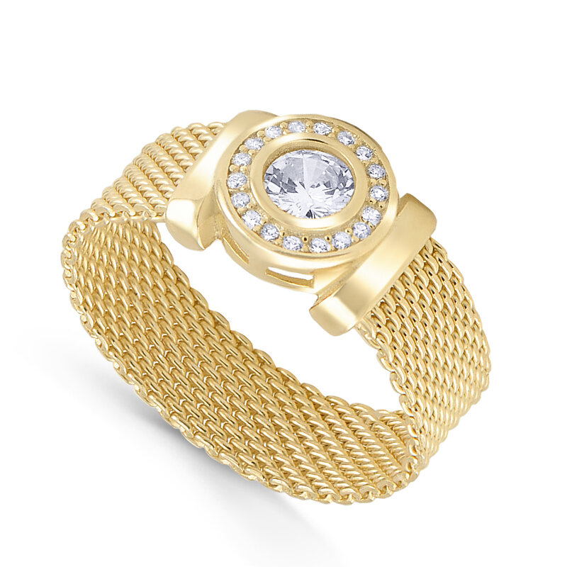 Кольцо, серебро, 925 проба, фианит