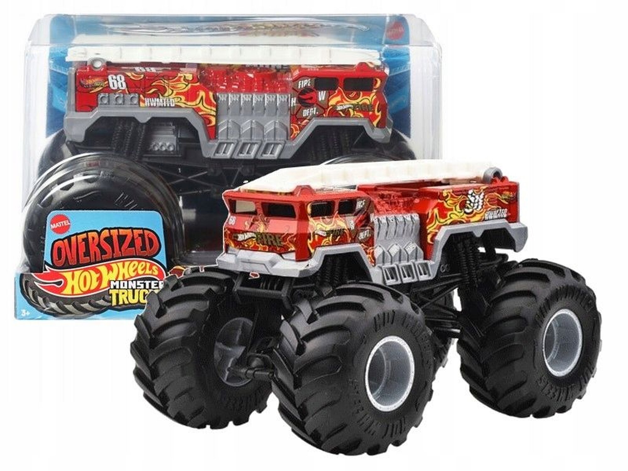 Игрушечный автомобиль Hot Wheels Monster Truck OVERSIZE - Грузовик-монстр Alarm - Хот Вилс JCC95