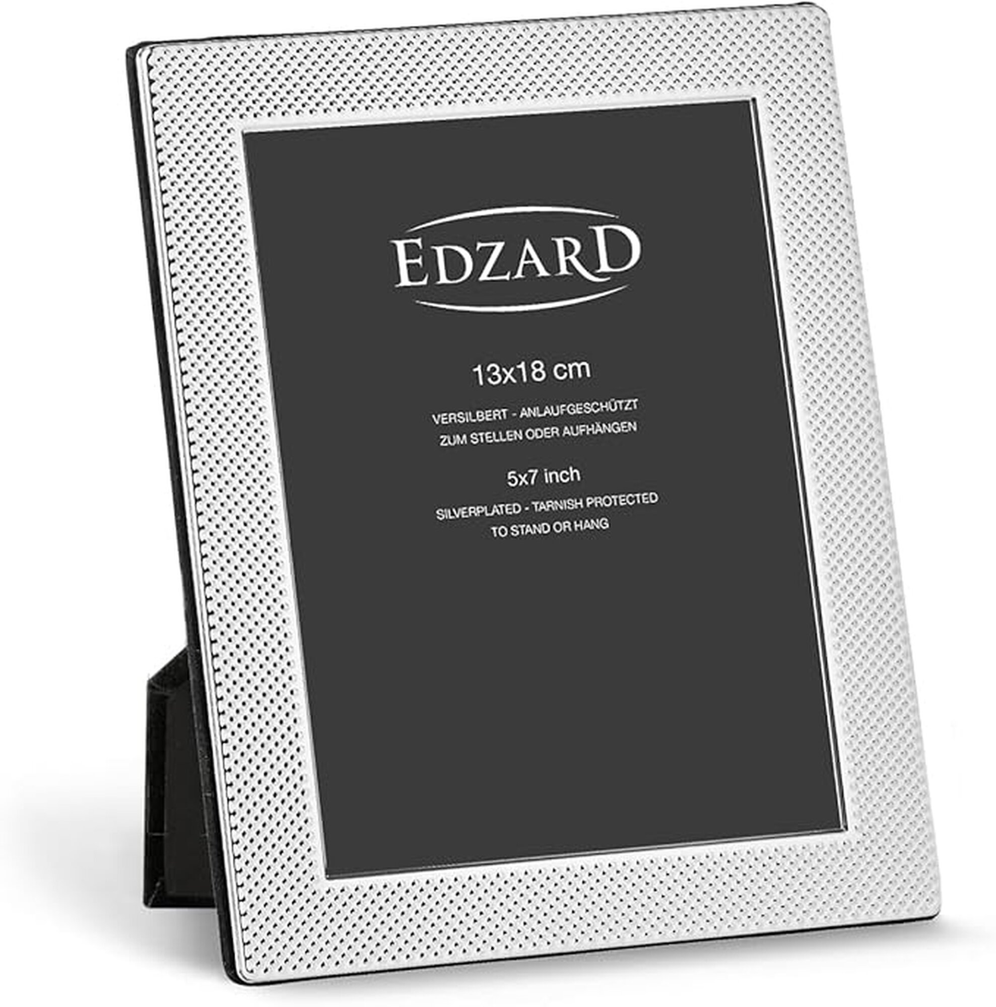 Рамка для фотографий Edzard Cagliari, размер 13х18 см, цвет серебристый, 4492_EDZARD