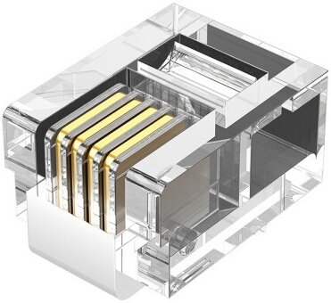 Vention Коннектор телефонный RJ-11 6P4C Vention IDKR0-50, медь (6 мест, 4 контакта) (50шт./уп.)