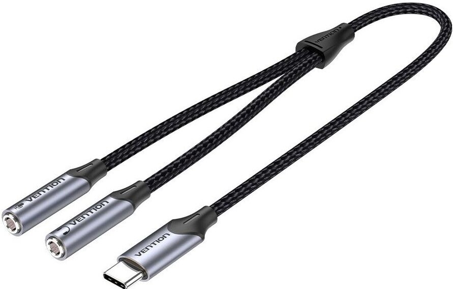 Vention Кабель-переходник USB Type-C->2x3.5мм F Vention BGPHY (0.3м) (ret)