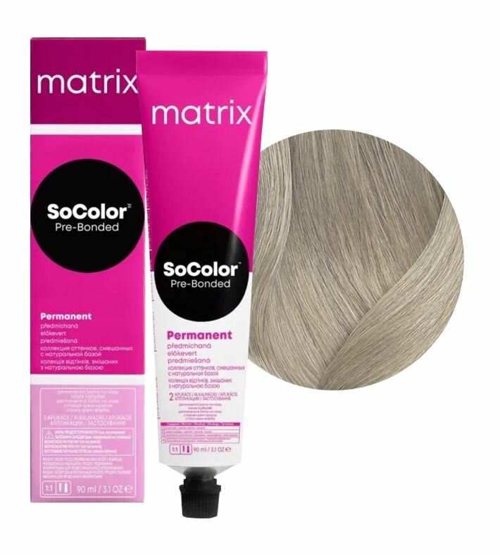 10AV Matrix Краска SoColor Pre-Bonded 10.12 очень очень светлый блондин пепельно перламутровый 90мл