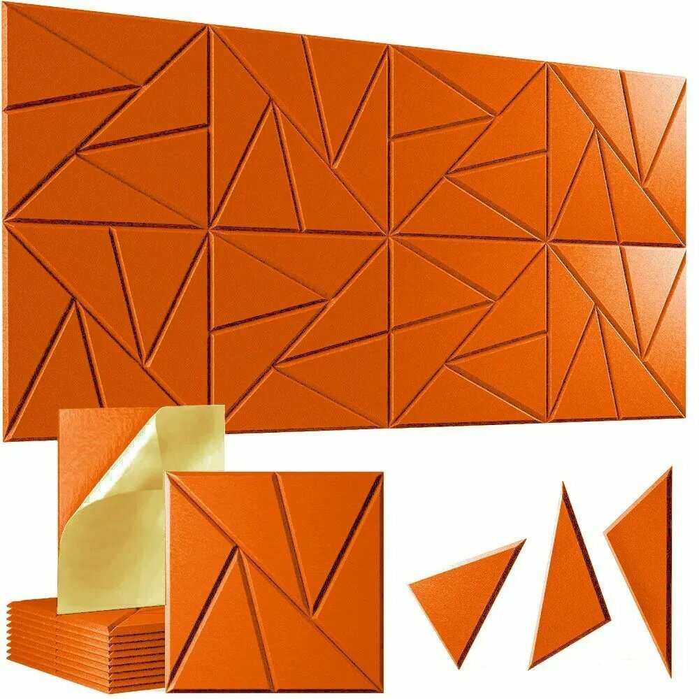 BEIYIN 12 Полиэфирное волокно высокой плотности Звукоизоляционная панель 300X300X9MM Интерьерный декор