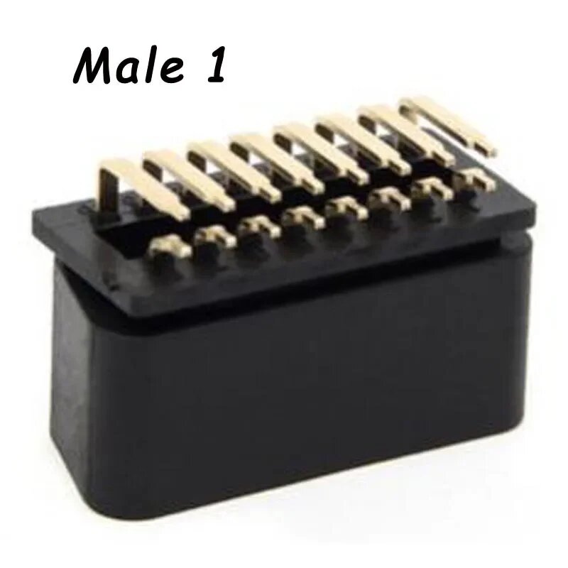 2024 Горячий OBDII OBD2 16-контактный штекерный разъем OBD II Адаптер штекера OBD 2 Разъем Мужские розетки Диагностические инструменты 12V Male 1