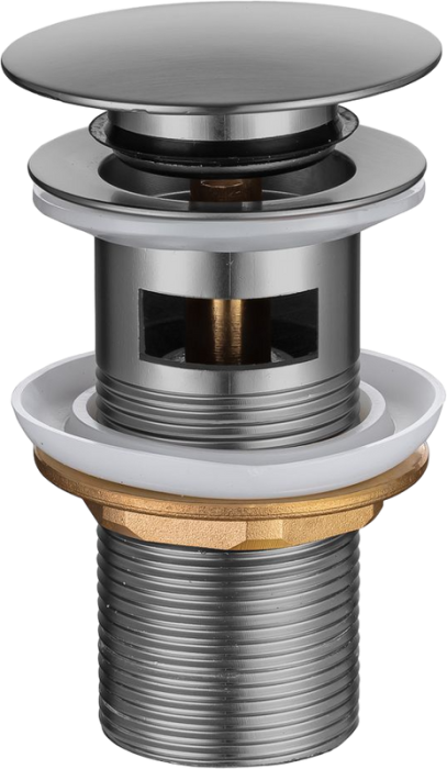 Донный клапан для раковины Allen Brau Priority Round 5.31023-MG с переливом, графит браш
