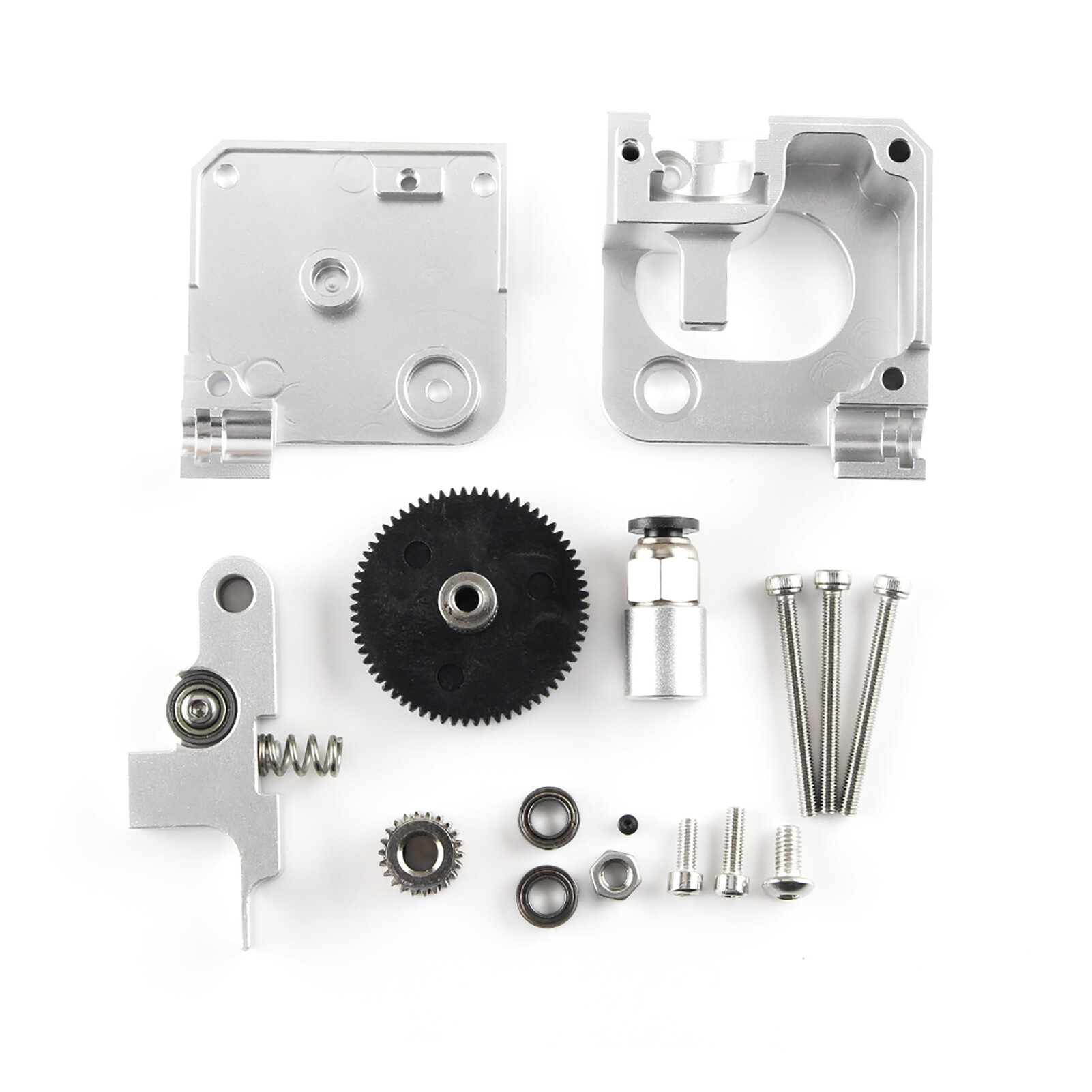 Запчасти для 3D-принтера 3D Printer Parts Silver All Metal Extruder Kits совместимые с Titan Aero Extruder 1.75mm Prusa i3 MK2 3D Printer, цвет серебристый, материал все металл, размер упаковки 8*12*12cm, вес упаковки 100g, количество 1 набор