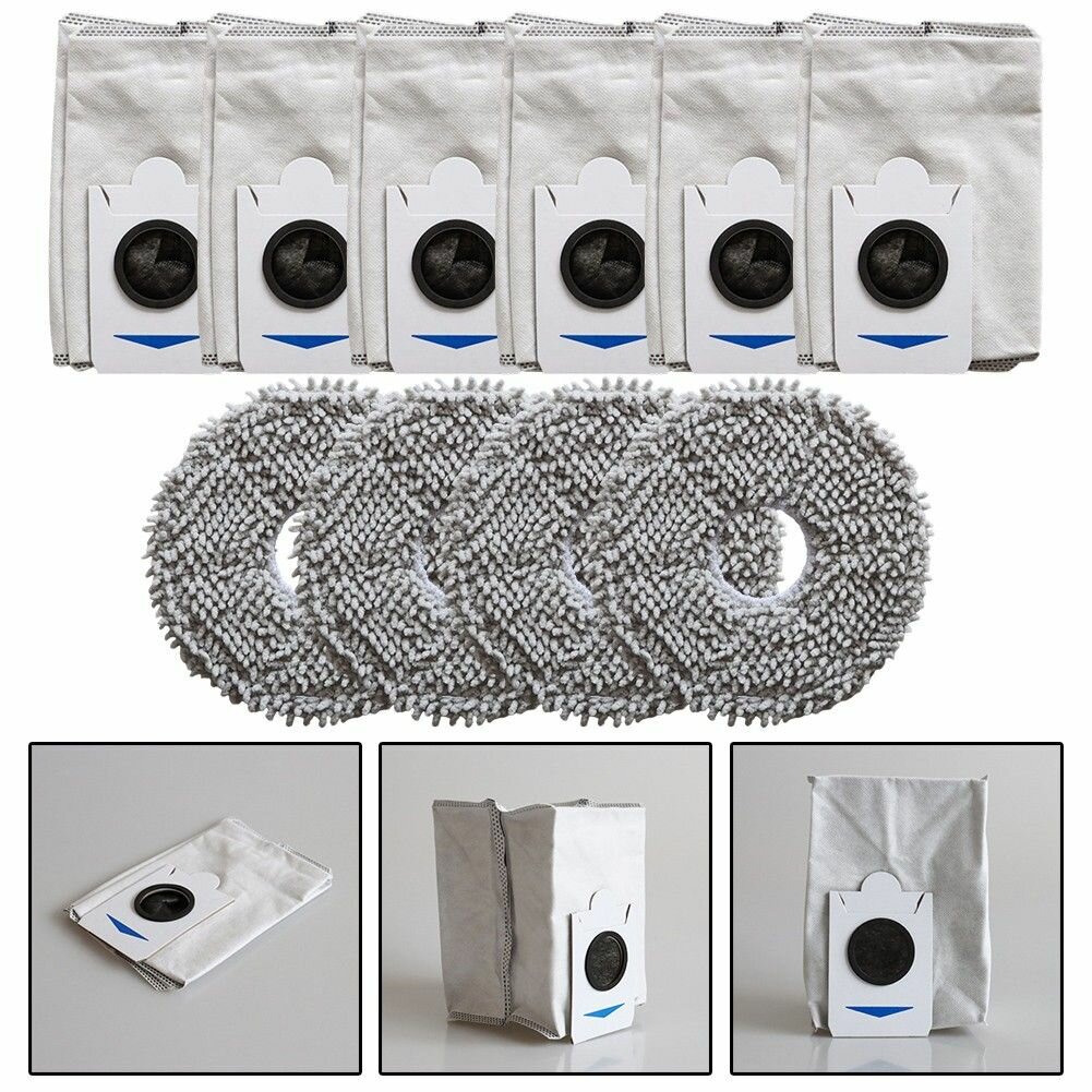 Комплект Тряпичных Мешков для уборки Пыли Для Ecovacs Для DEEBOT Для T30S Для Combo / Для T30S