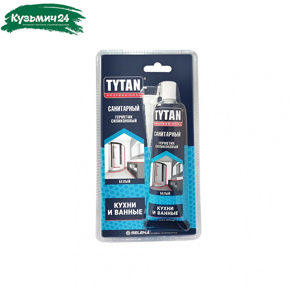 Герметик силиконовый Tytan Professional, санитарный, прозрачный, 85 мл, 1 шт.
