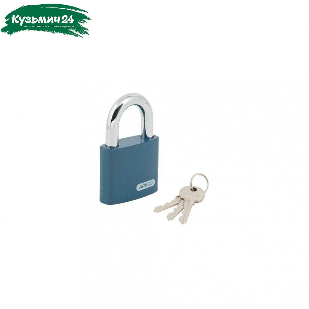 Замок навесной Apecs PD-02-50, автоматическое запирание, чугун, сталь