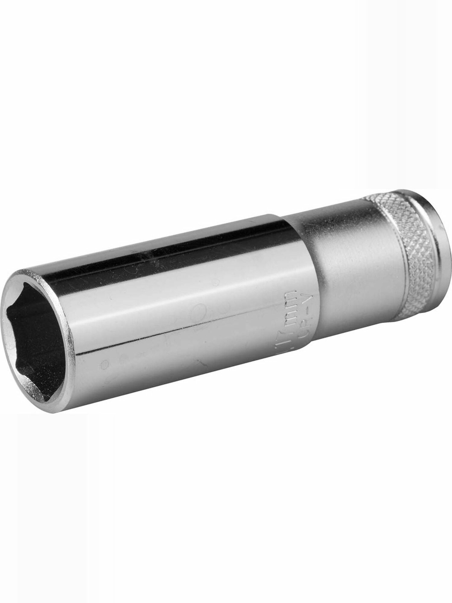 KRAFTOOL 1/2", 17 мм, Cr-V сталь, хромированная, торцовая головка удлиненная 27807-17_z01