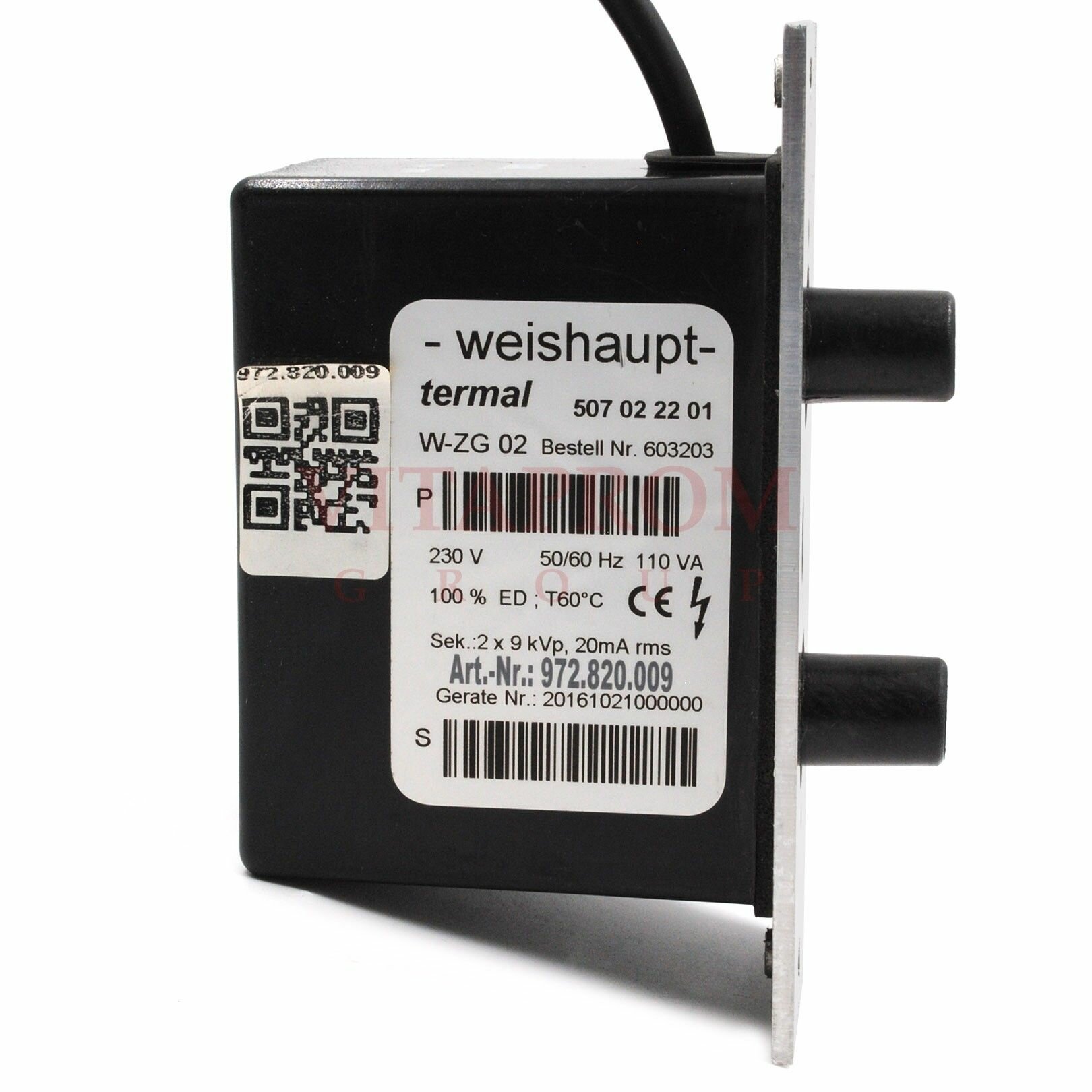 Трансформатор W-ZG 02/V 21770411032 для горелки Weishaupt