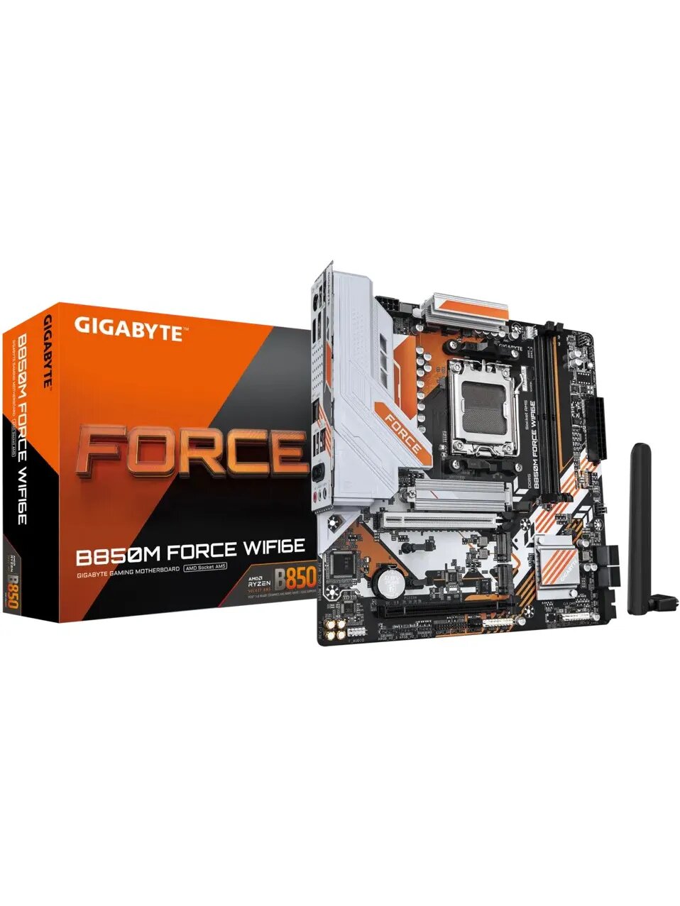 Материнская плата GIGABYTE B850M FORCE WIFI6E Micro-ATX AM5 AMD B850 2xDDR5 (128ГБ)