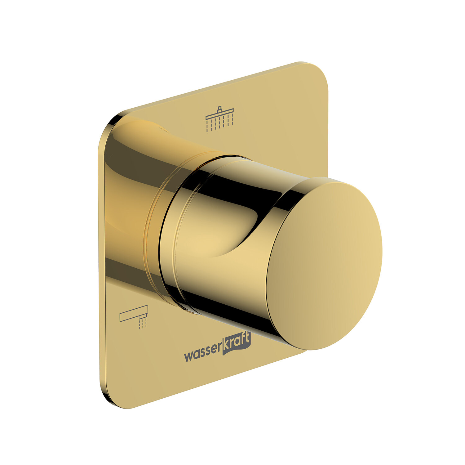 Переключатель на 3 выхода WasserKRAFT Neckar A278 PVD-покрытие глянцевое золото
