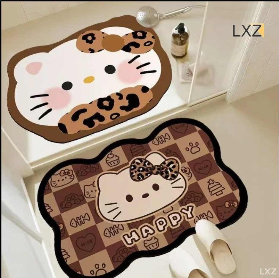 Эксклюзивный комплект из двух ковриков Hello Kitty 60x90 см для спальни и ванной стиль 5
