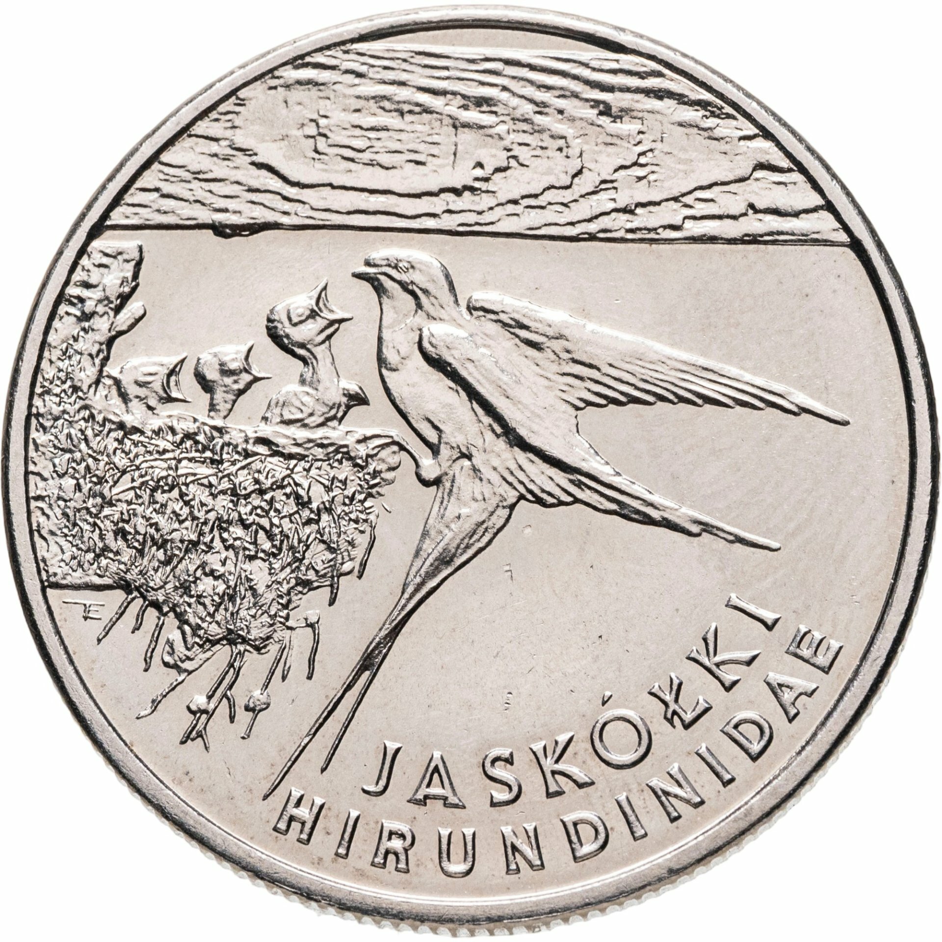 Польша 20000 злотых zlotych 1993 Всемирная природа - Ласточка, Мельхиор медь-никель, в сохранности UNC