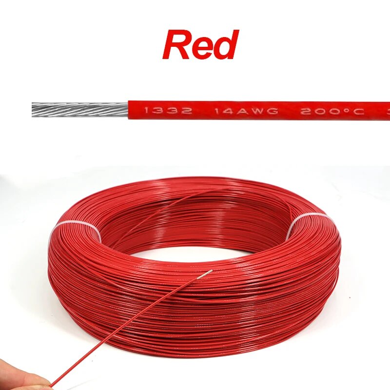 Красный кабель 30AWG FEP 2 метра